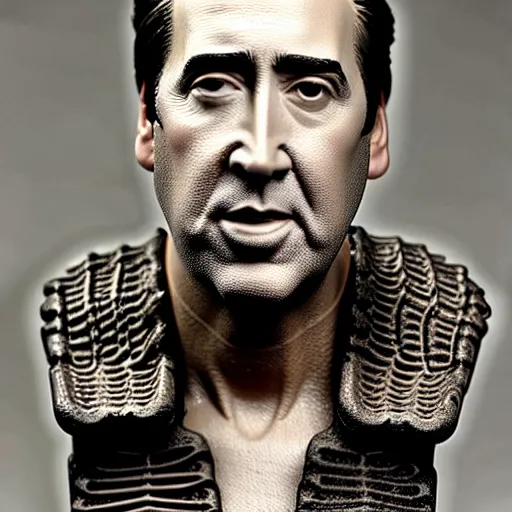 uhd sculpture of nicholas cage made out of rusted | Stable Diffusion ...