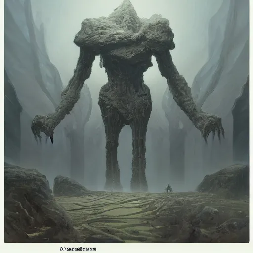 concept art of a slender giant fractal golem, elegant, | Stable ...