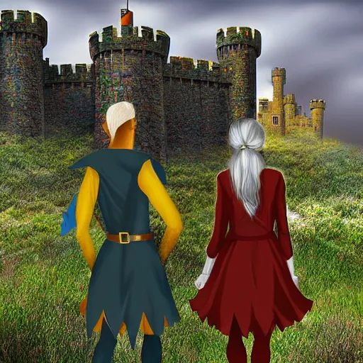 digital art, a couple of elves ( male and female ) | Stable Diffusion | OpenArt