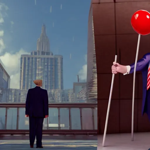 Donald Trump with lollipop ladies body, realistic | Stable Diffusion ...