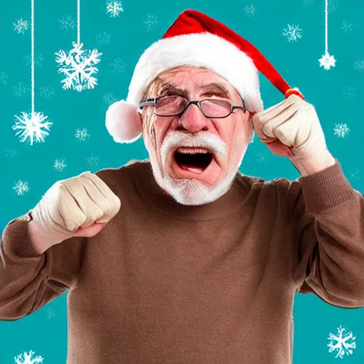 a hilarious grumpy old man wearing a funny hat and has | Stable ...