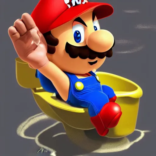 higly detailed art of mario sitting on a | Stable Diffusion | OpenArt