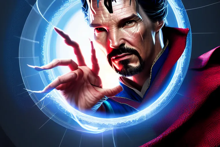 portrait of doctor strange making a spell, sharp | Stable Diffusion ...