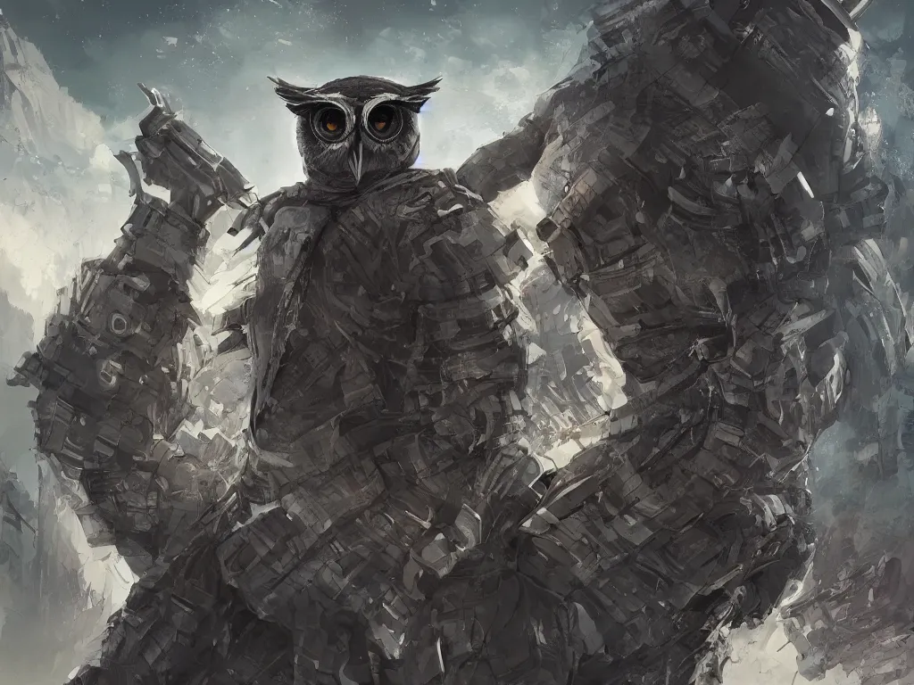 a ninja in an owl suit hiding from the military in the | Stable ...