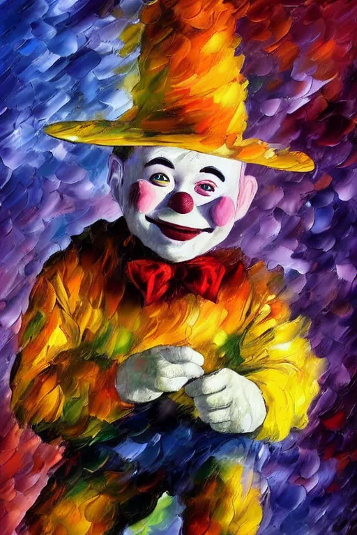 palette knife oil portrait of a male teletubby clown, | Stable ...