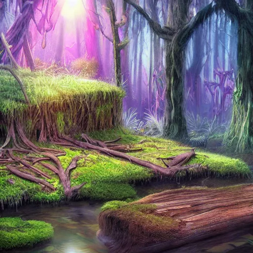 magical swamp, nostalgic disney art, fairies, | Stable Diffusion