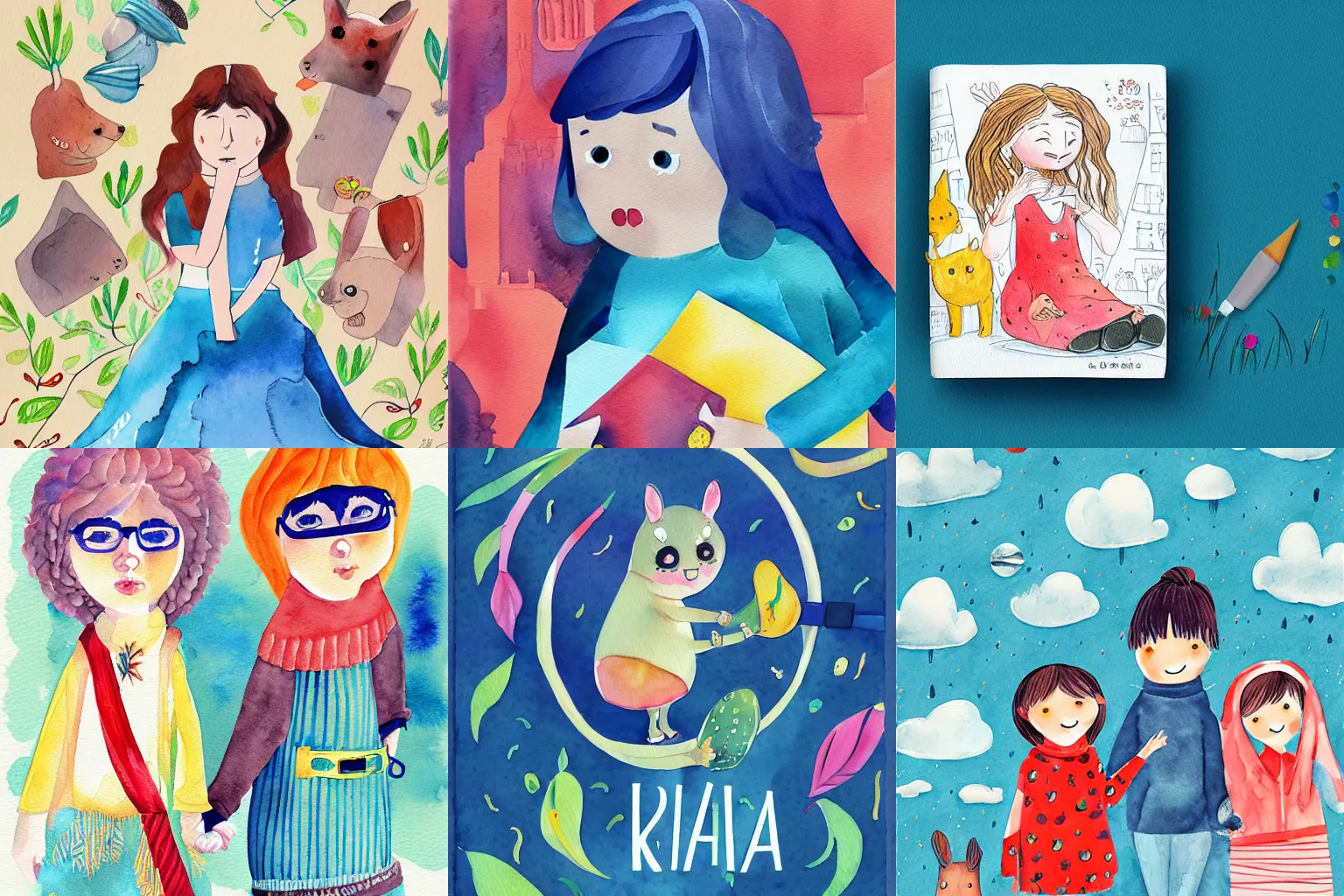 children book cover design illustration in style of | Stable Diffusion ...