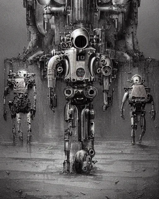 clockwork cyborgs, vintage old, sepia, retrofuturism | Stable Diffusion ...