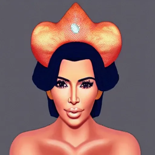 hyper realistic kim kardashian as princess peach. | Stable Diffusion ...