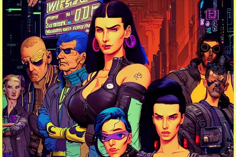 cyberpunk heist crew. portrait by stonehouse and | Stable Diffusion ...