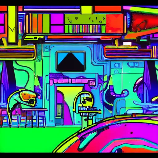 Psychedelia Stoat and the Neon Apocalypse, a computer | Stable ...