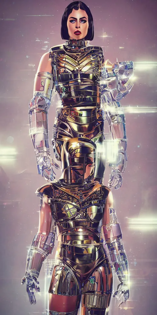 full body portrait of the thicc Egyptian Android | Stable Diffusion ...