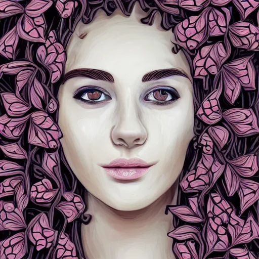 A woman made out of vines and flowers, digital art, | Stable Diffusion | OpenArt