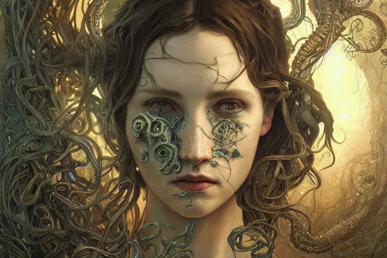 a lovecraftian portrait of cthulhu face of cosmic | Stable Diffusion ...