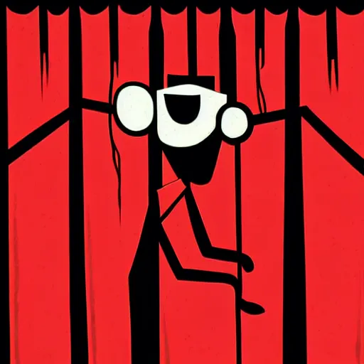 puppet with strings, behind a red curtain, capitalism, | Stable Diffusion | OpenArt
