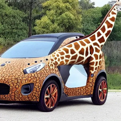 a car in the shape of a giraffe | Stable Diffusion