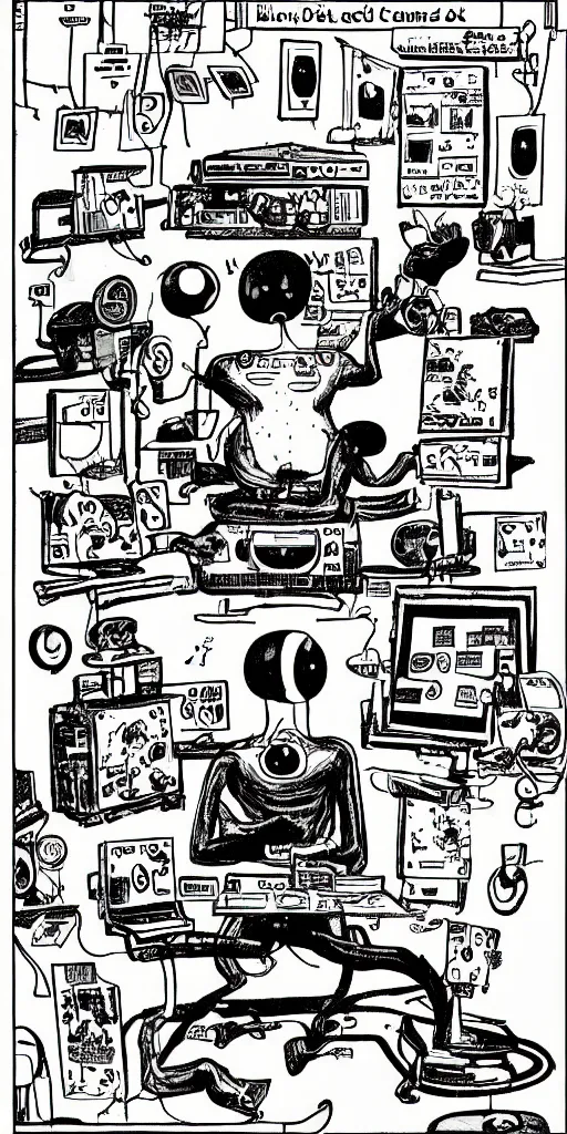 a body controlled by a brain, sitting at a control | Stable Diffusion | OpenArt