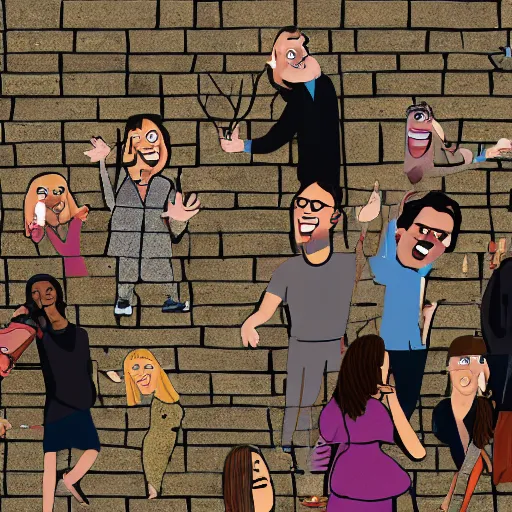 faces of celebrities emerging from a stone wall, | Stable Diffusion ...