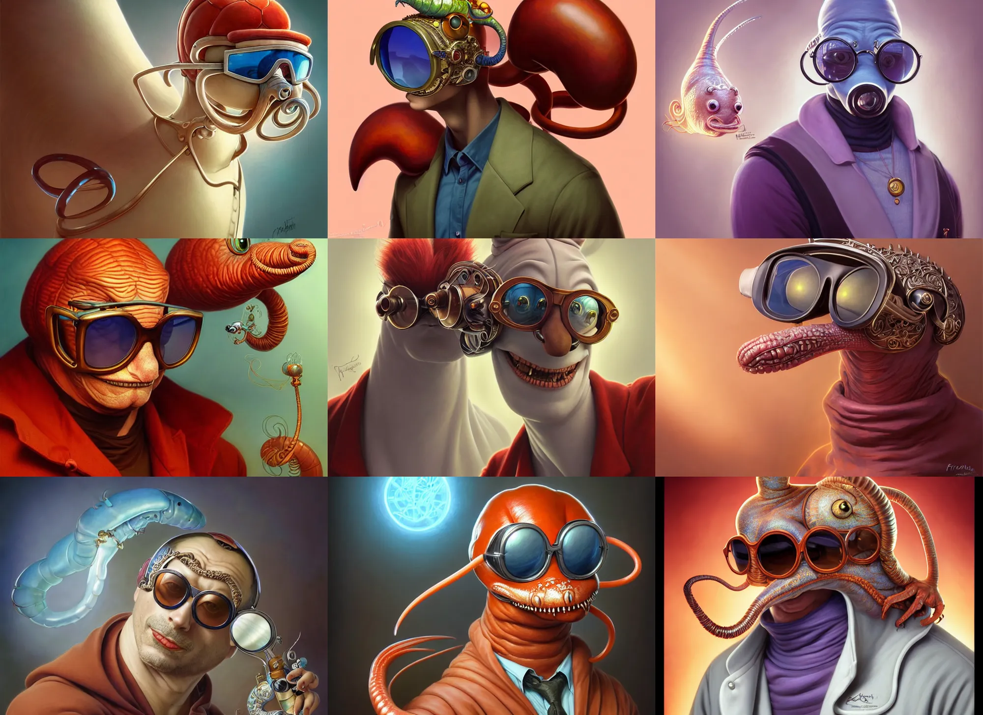 a cool funny looking anthropomorphic worm wearing | Stable Diffusion ...