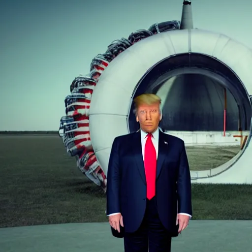 cinematic shot of donald trump standing in front of a | Stable ...