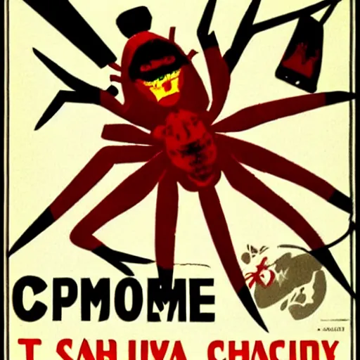 communist propaganda poster, a spider. | Stable Diffusion | OpenArt