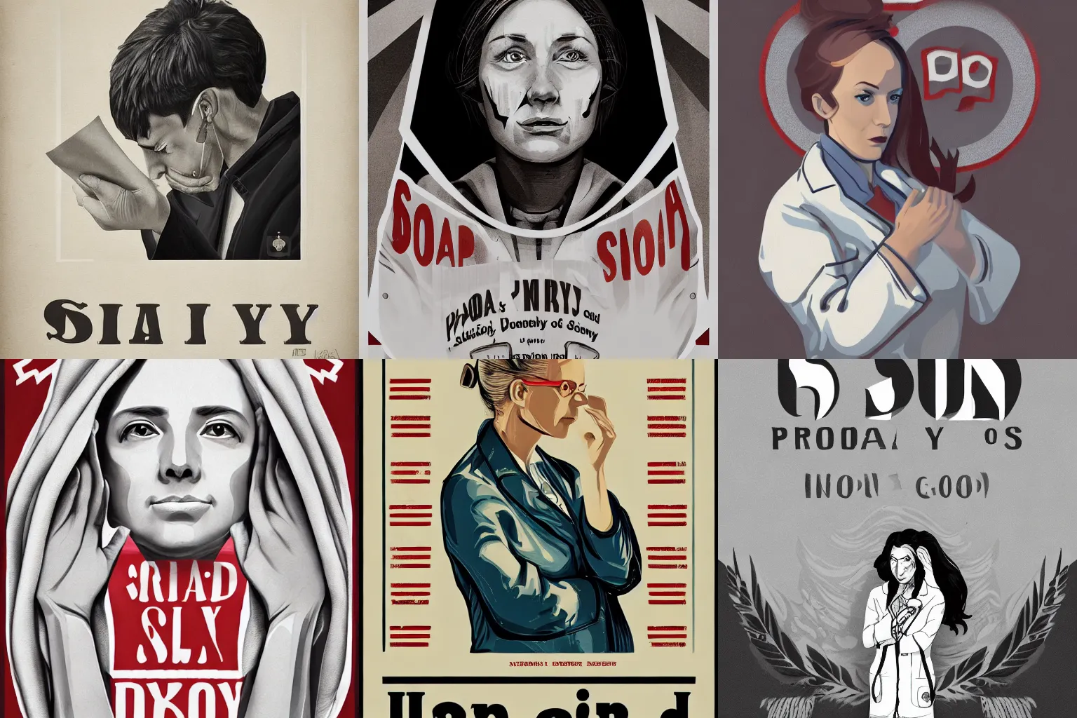 detailed, sharp, propaganda poster for a union of sad | Stable ...