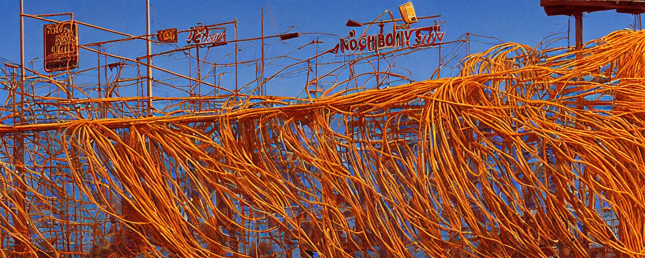 spaghetti billboard, highway 5 0, arizona, sunset, | Stable Diffusion ...