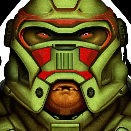 portrait of doomguy, highly detailed, centered, | Stable Diffusion ...