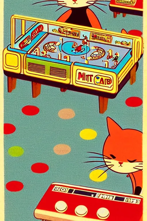 by richard scarry. a cat playing pinball. a 1 9 5 0 s | Stable ...