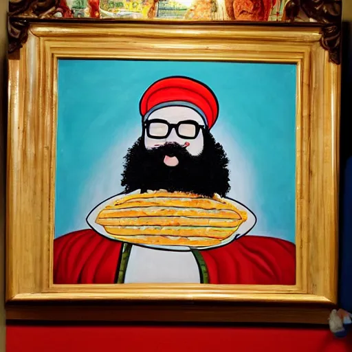 a funny looking rabbi with thick glasses holding and | Stable Diffusion ...