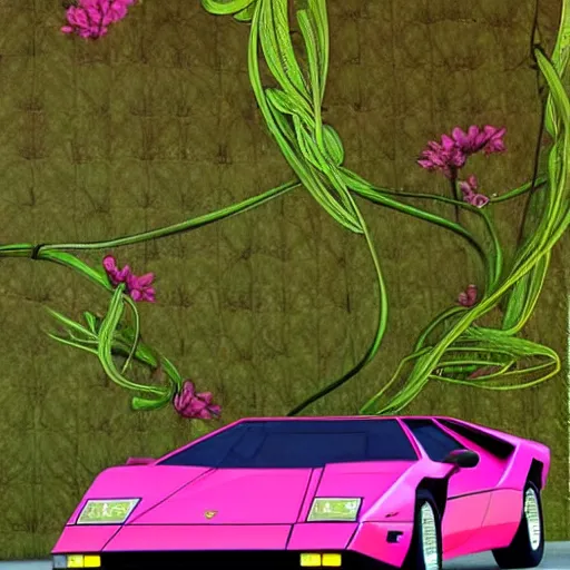 colourful vfx art of a 1 9 8 0 lamborghini countach | Stable Diffusion ...