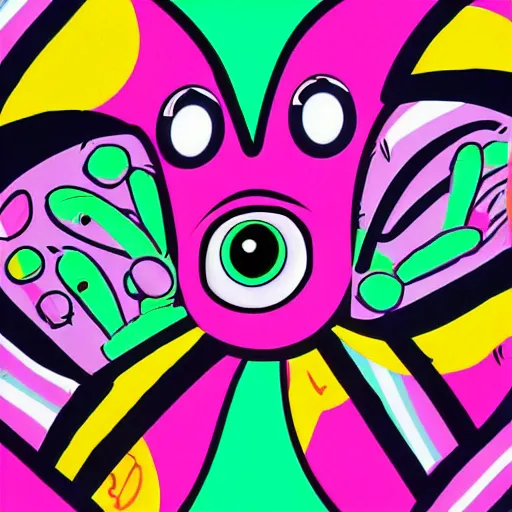 a humanoid palm tree with large human cartoon eyes, | Stable Diffusion ...