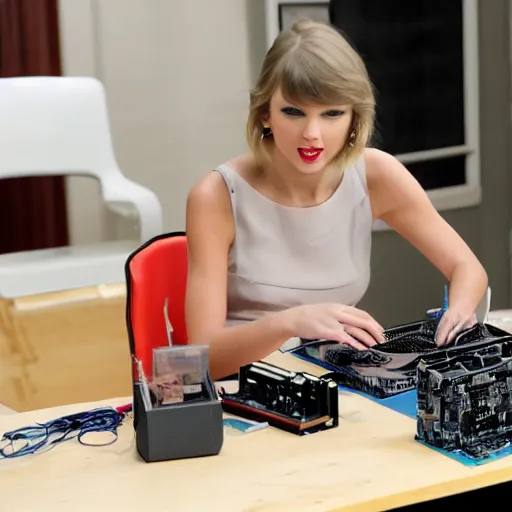 Taylor Swift building a PC | Stable Diffusion