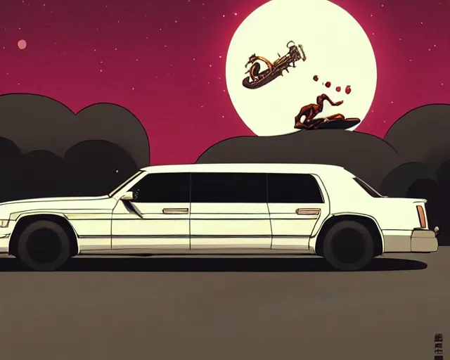 a study of cell shaded cartoon huge limousine, in | Stable Diffusion ...