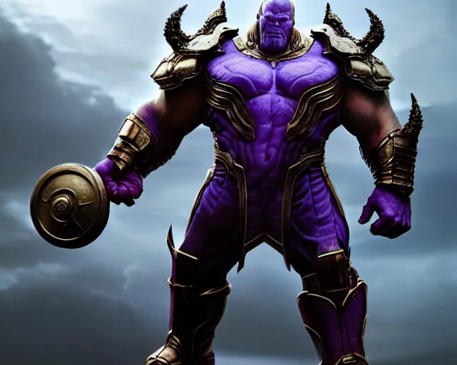 ultrarealistic massive giant thanos iron knight with | Stable Diffusion ...