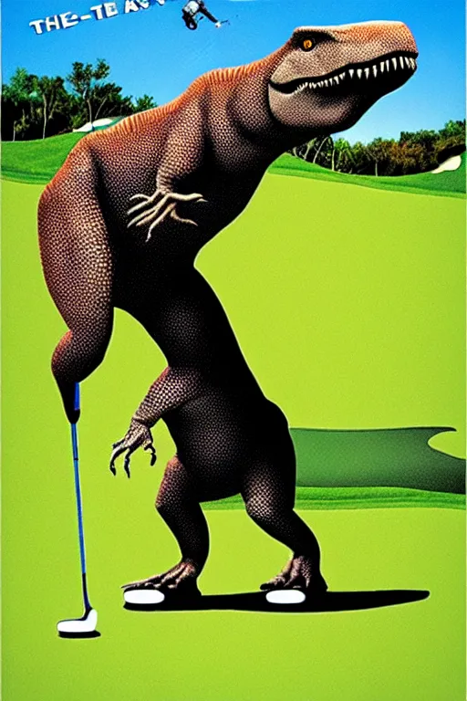 t - rex playing golf poster | Stable Diffusion | OpenArt