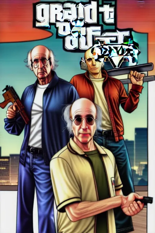 gta cover art with larry david | Stable Diffusion | OpenArt