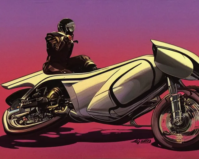 concept art for a flying motorcycle by syd mead | Stable Diffusion ...