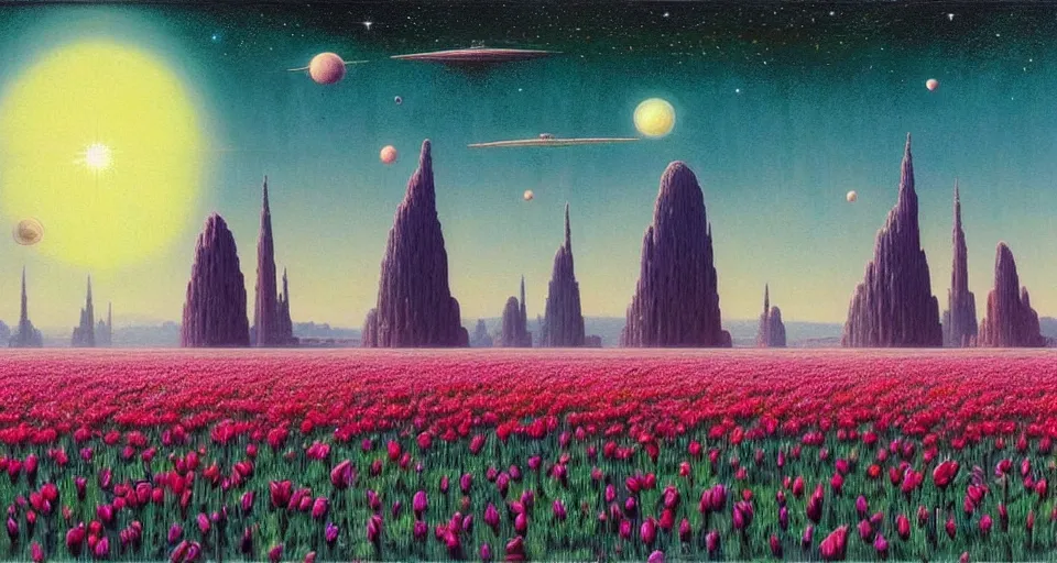 a beautiful painting of a large alien shrine in a | Stable Diffusion ...