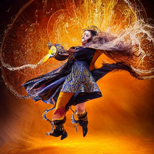 Ornate, expressive, beautiful wizard, casting magic. | Stable Diffusion ...