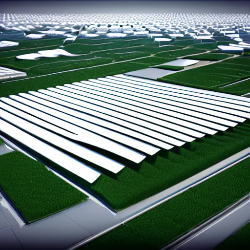 : futureustic luxury solar farm soft white abstract | Stable Diffusion ...
