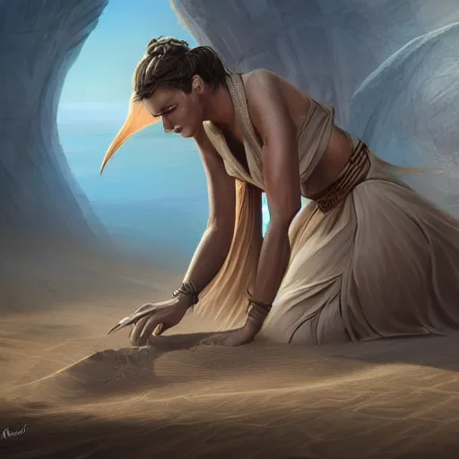 mage controling sand with his hands, intricate, | Stable Diffusion ...