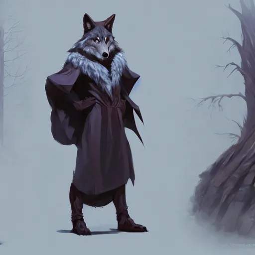 an anthropomorphic wolf, artstation hq, stylized, | Stable Diffusion ...
