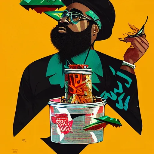 Rick Ross x Wingstop ad by Sachin Teng, asymmetrical, | Stable ...