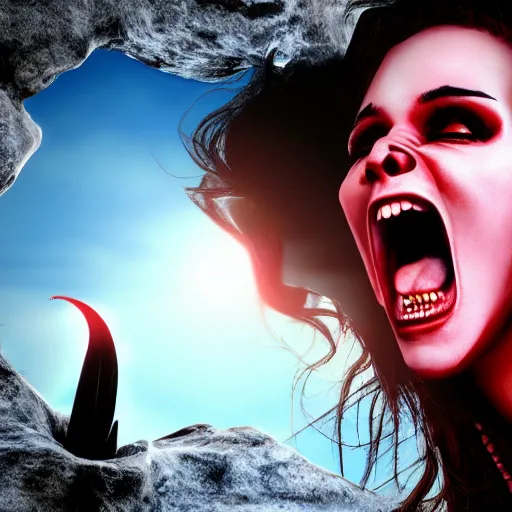 Ultra realistic Vampire getting scared by the sun light | Stable Diffusion