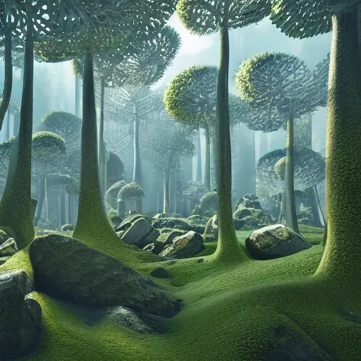 fractal forest, fractal art, 3 d render, octane | Stable Diffusion ...