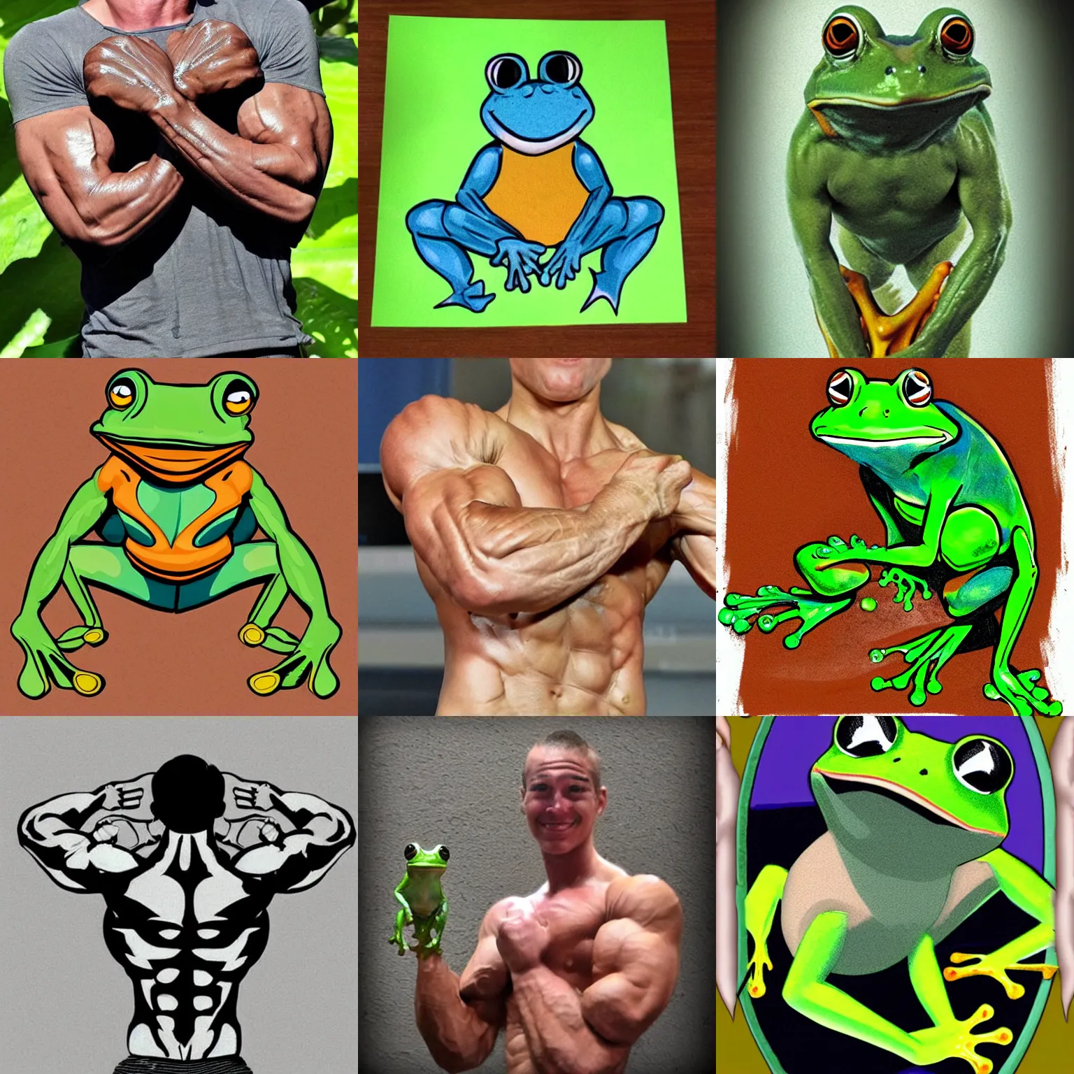 frog! muscular arms!!!!!! | Stable Diffusion | OpenArt