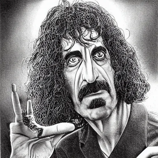 Frank Zappa Gantz manga panel award winning black and | Stable ...