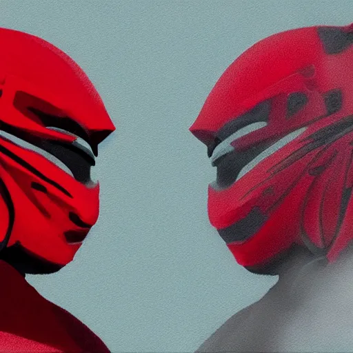 the red ninja, side profile, trending on artstation, 8 | Stable ...