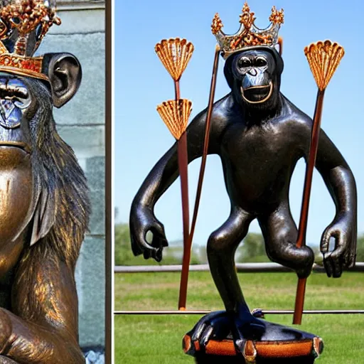 A kinetic sculpture that features a chimpanzee | Stable Diffusion | OpenArt